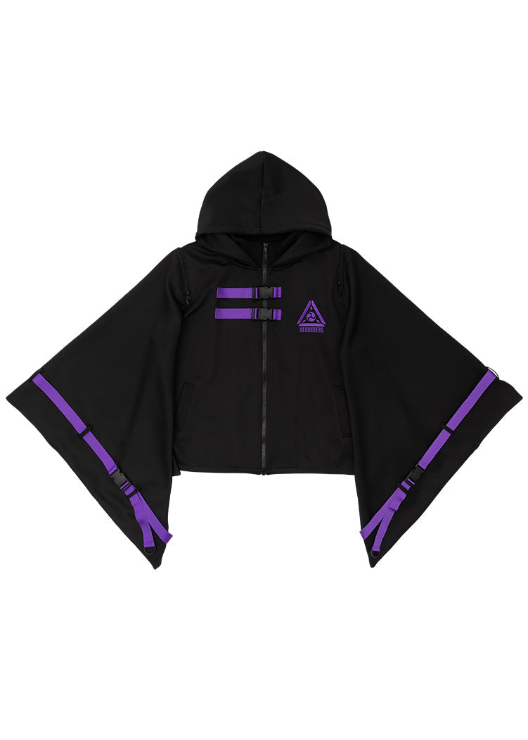 ACDC RAG Uzurai Cyberpunk Tech Kimono Black Purple Jacket JR-452-116 | LASR – LA Style Rush