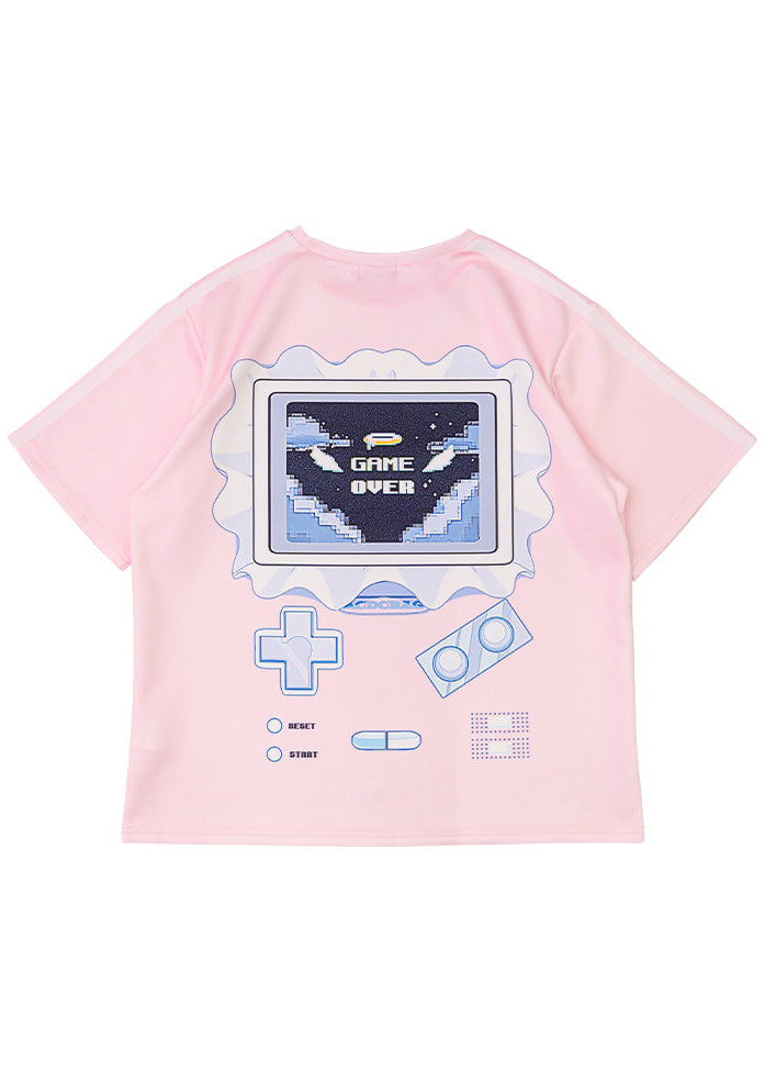 ACDC RAG Game Over Jersey Pastel Pink Oversized Tee JR-469-121 | LASR ...