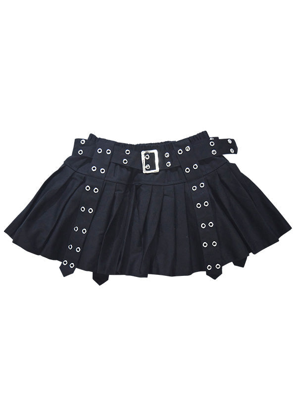 ACDC RAG Royal Road Punk Rock Black Pleated Skirt KC-21431 | LASR – LA ...