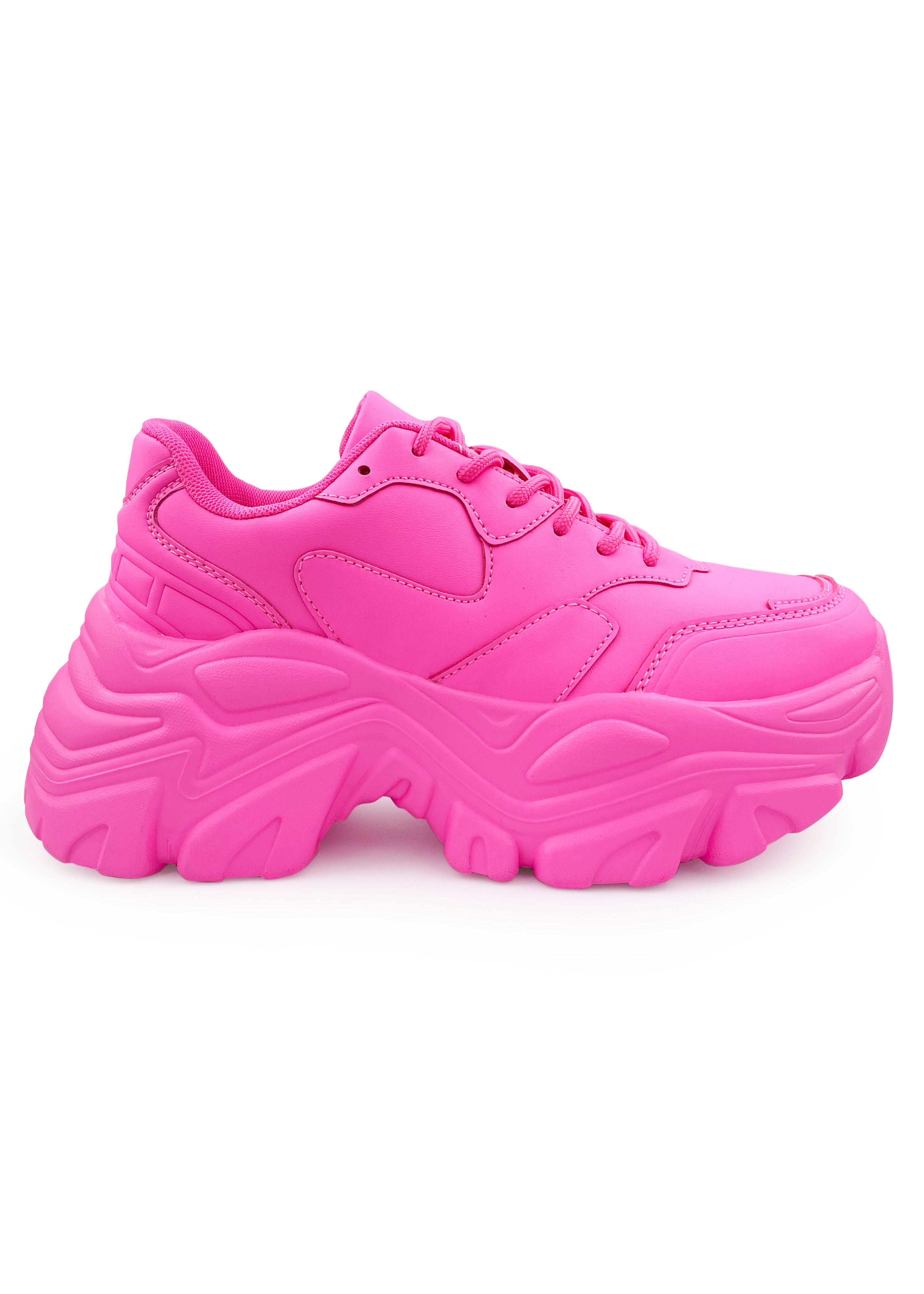 Berness BLAIR Electric Crush Neon Pink Platform Sneakers | LASR – LA ...