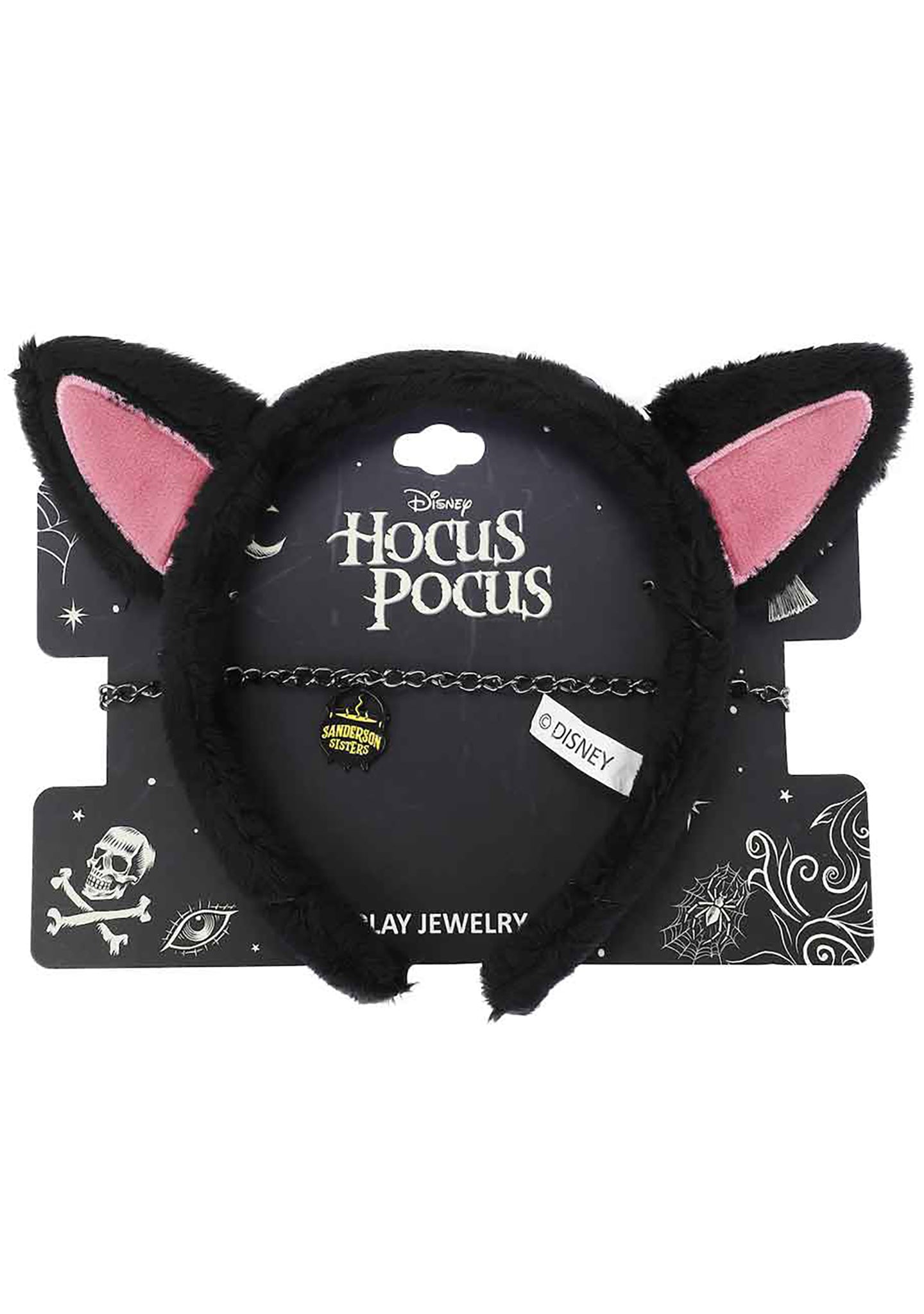 Bioworld X Disney Hocus Pocus Binx Headband Necklace Cosplay Set ...