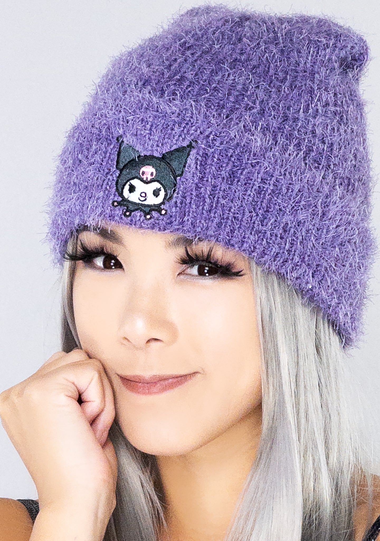 Bioworld X Sanrio Kuromi Soft Fuzzy Beanie KCA5U4FKMIPP00 | LASR – LA ...