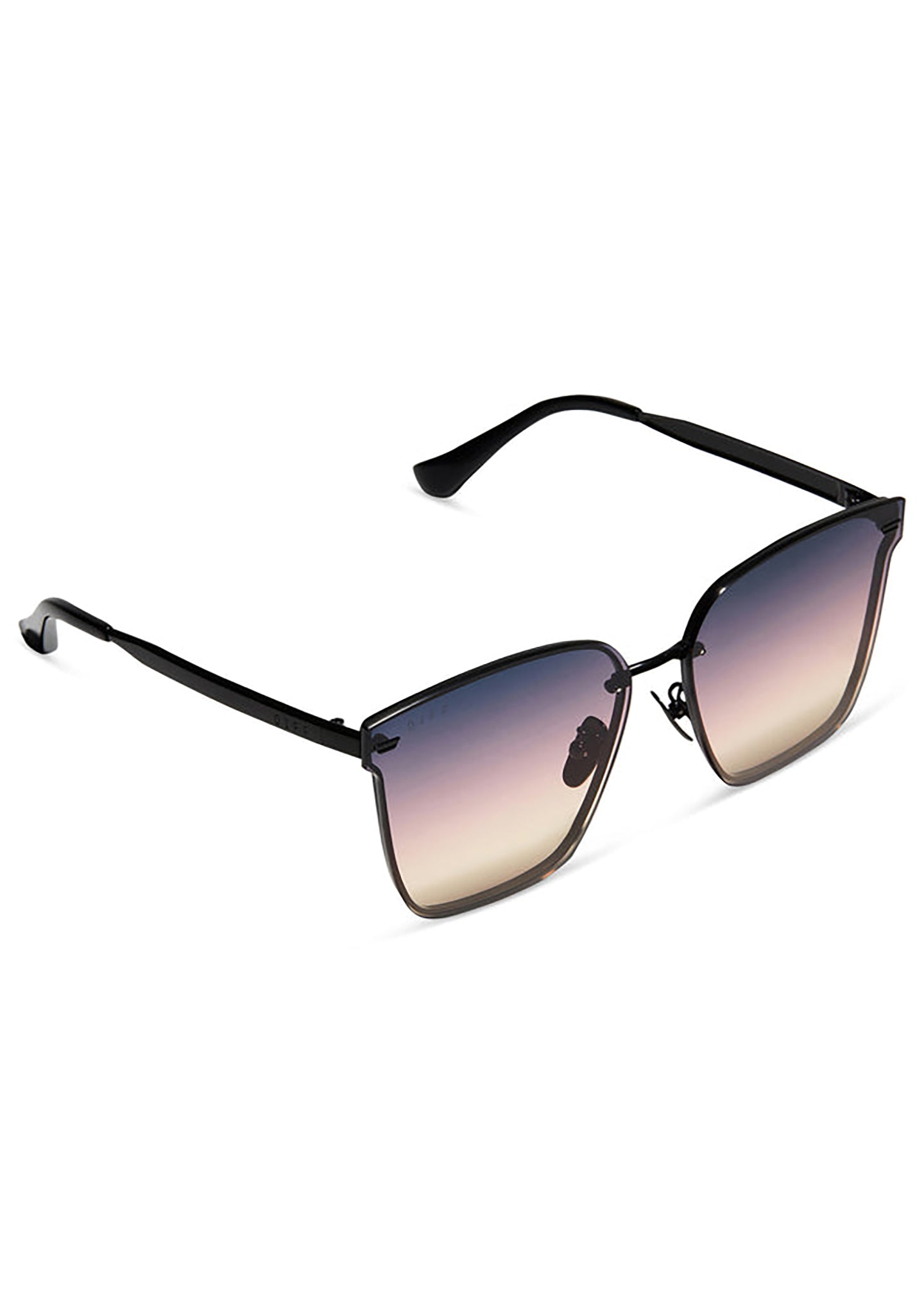 DIFF Eyewear Bella V Sunglasses in Matte Black/Twilight | LASR – LA ...