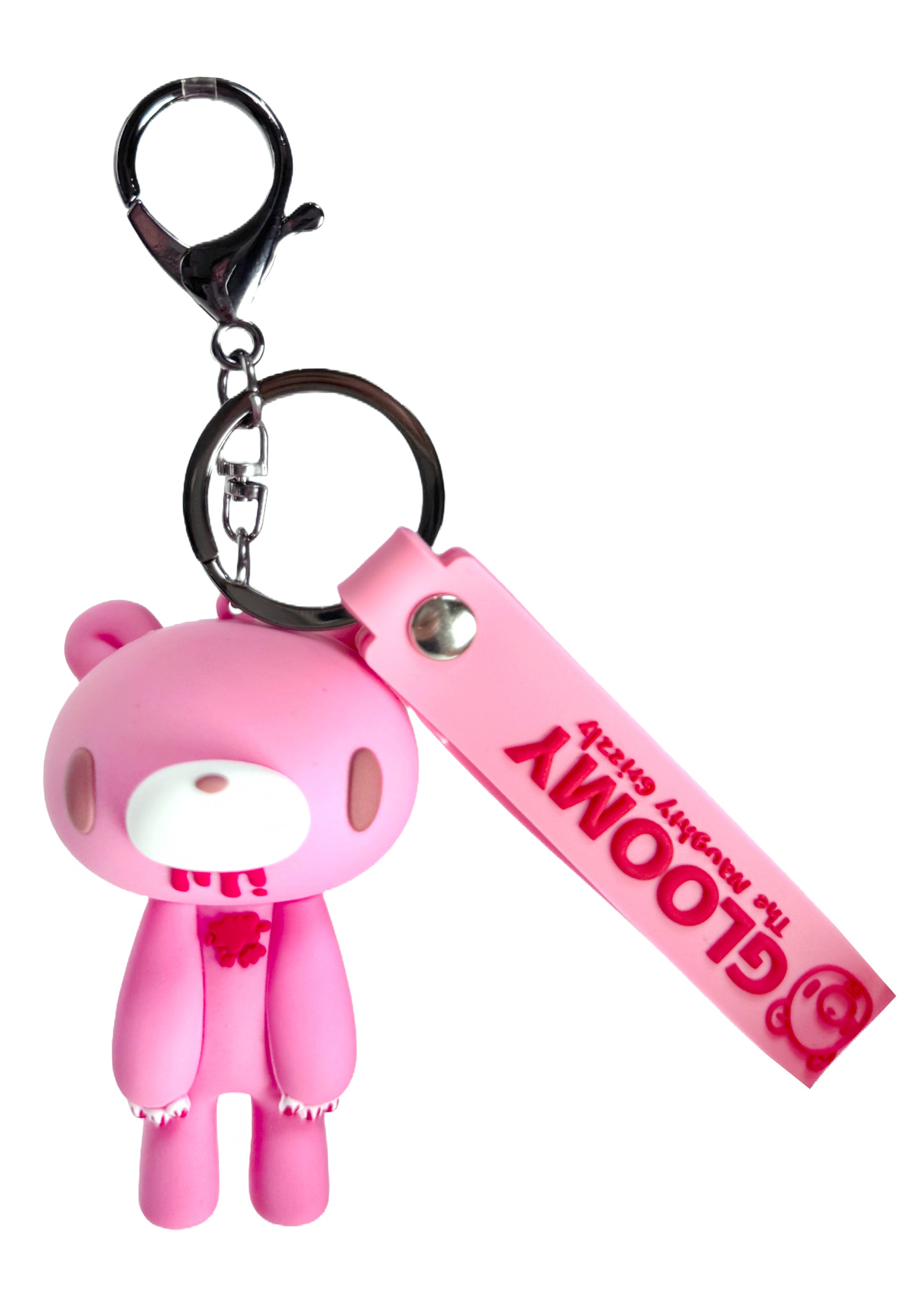 Gloomy Bear Bloody Bear 3D Silicon Pink Figure Keychain OT8203-102 ...