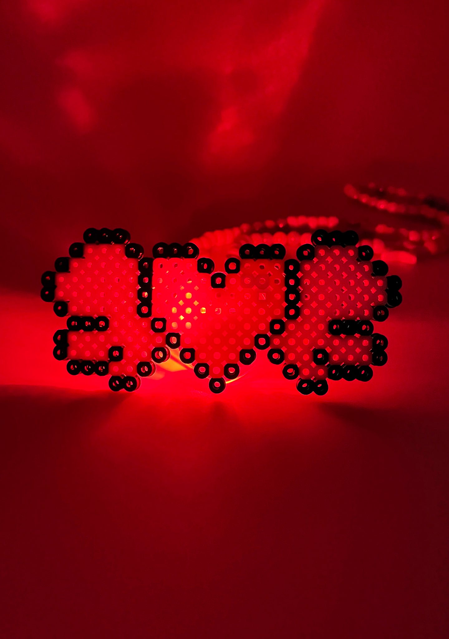 LASR Sweetheart Synthwave Light Up Pacifier Rave Kandi Necklace | LASR ...