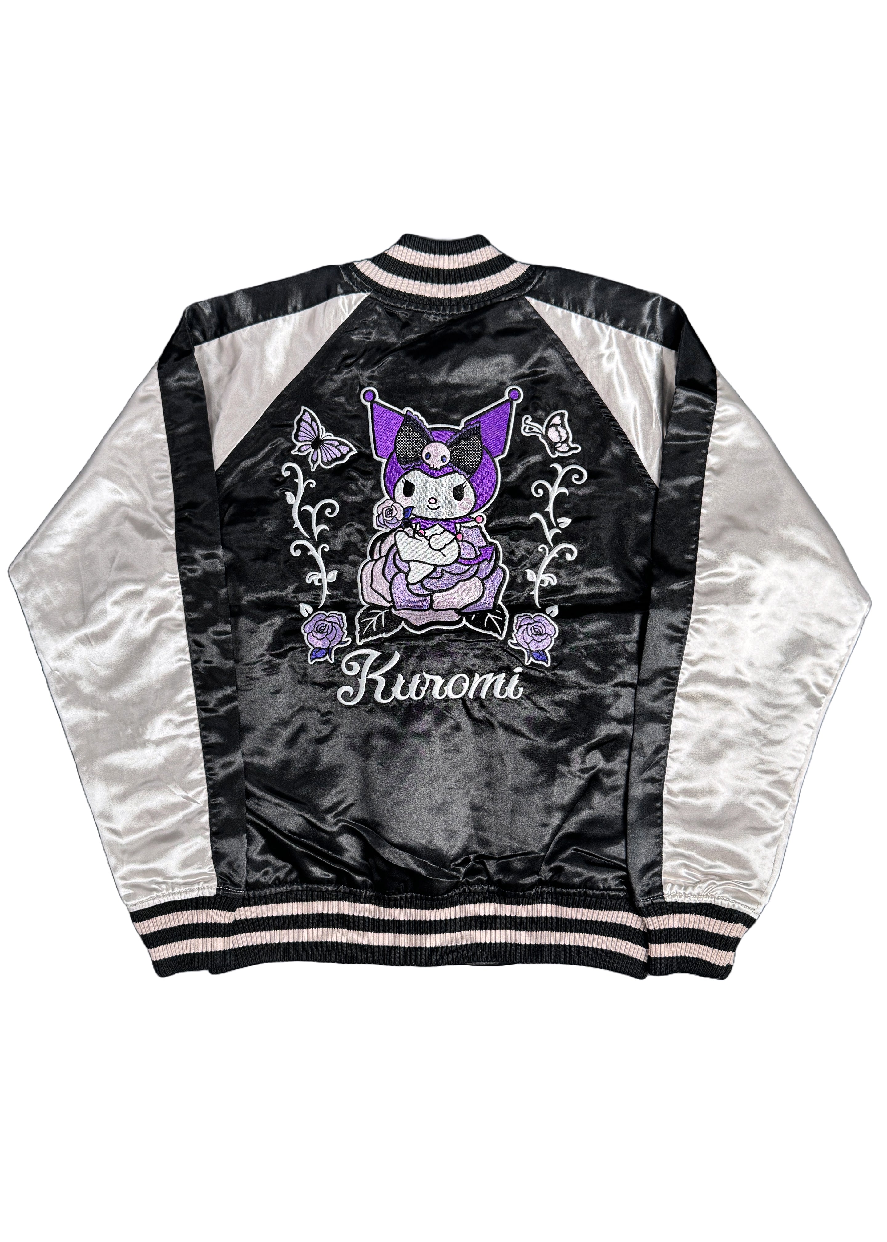 Sanrio Kuromi Rose Tattoo Bomber Jacket KU1803-674 | LASR – LA Style Rush