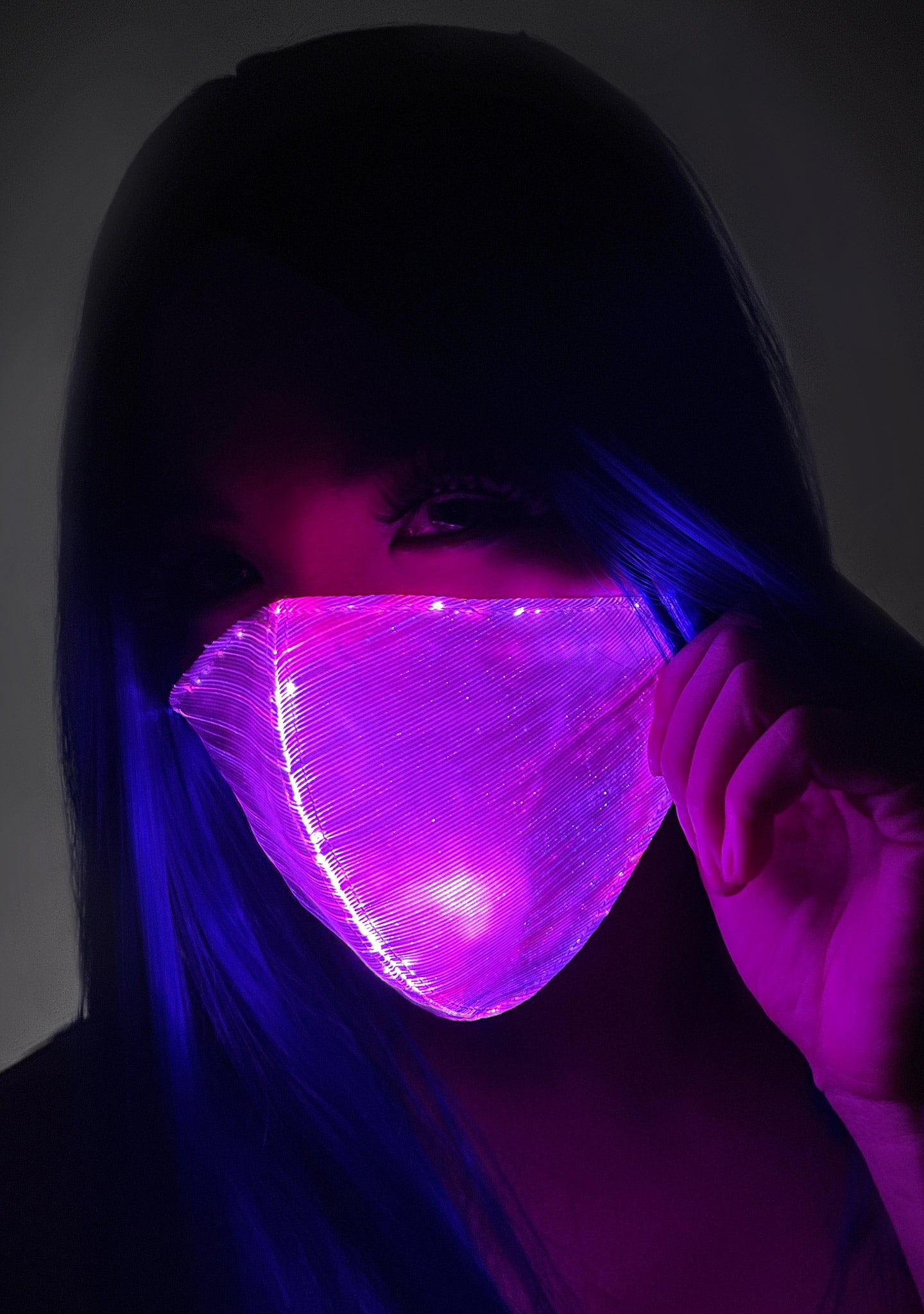 LASR | LASR Dream Tek Fiber Optic Light Up Face Mask at LAStyleRush.com ...