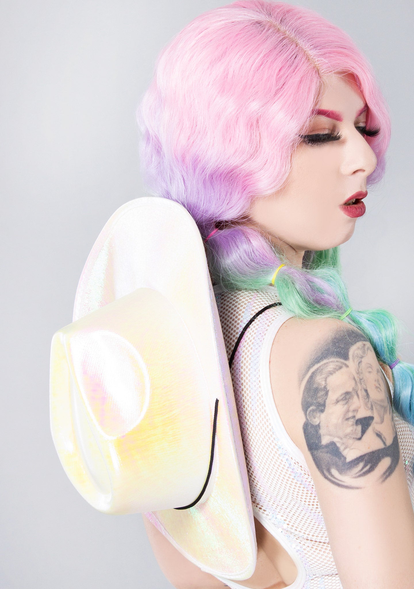 LASR | Shop LASR Giddy Up Cowgirl Opalescence Festival Hat at ...