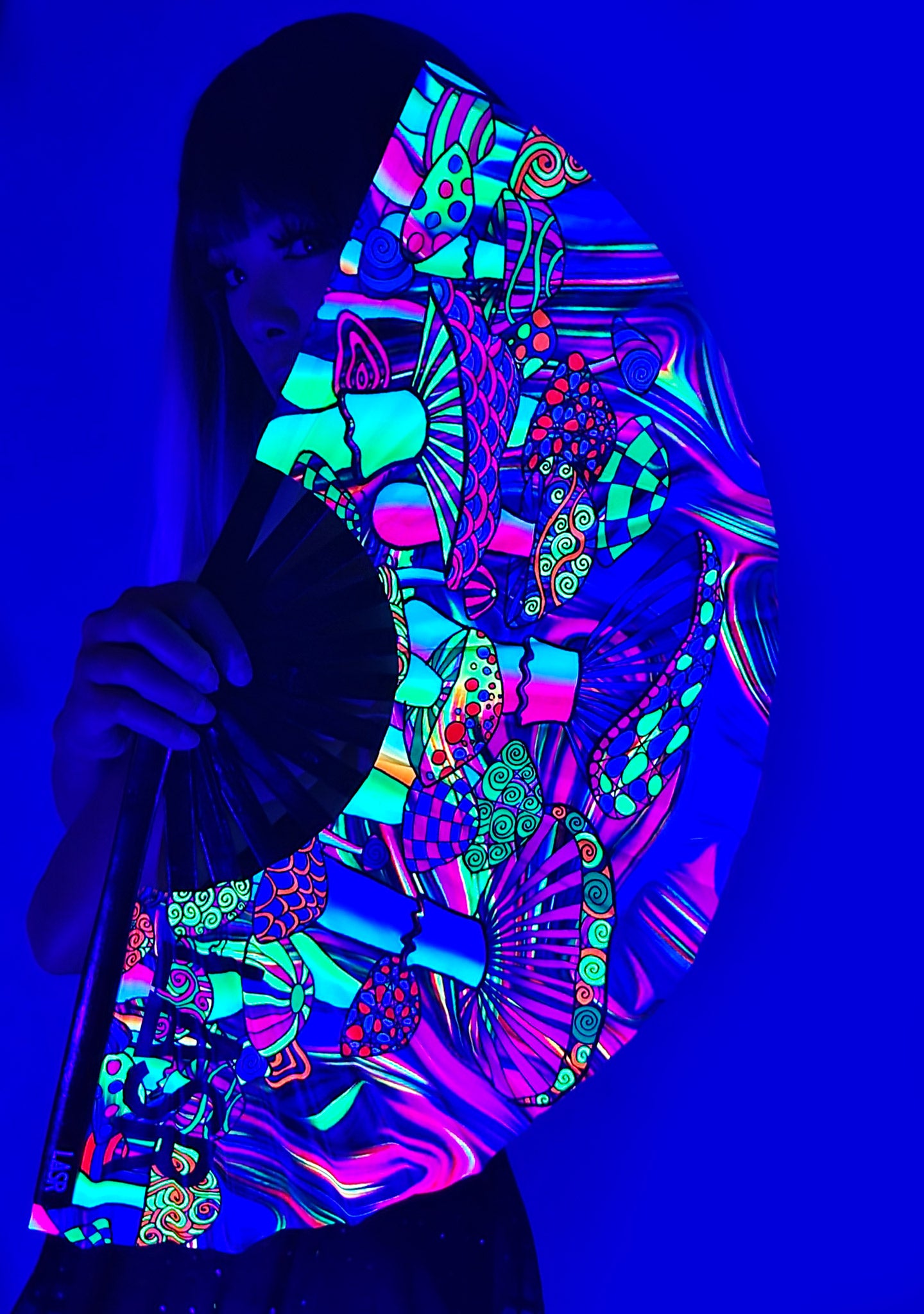LASR | Shop LASR Mushroom Madness UV Reactive Rave Fan at LAStyleRush ...