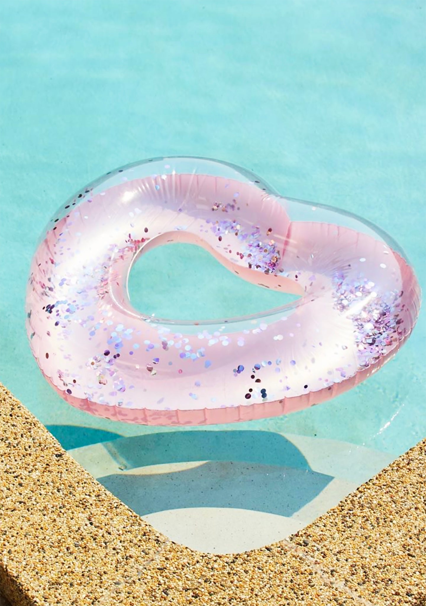 SUNNYLIFE | Shop Sunnylife Pink Heart Glitter Pool Ringat LAStyleRush ...